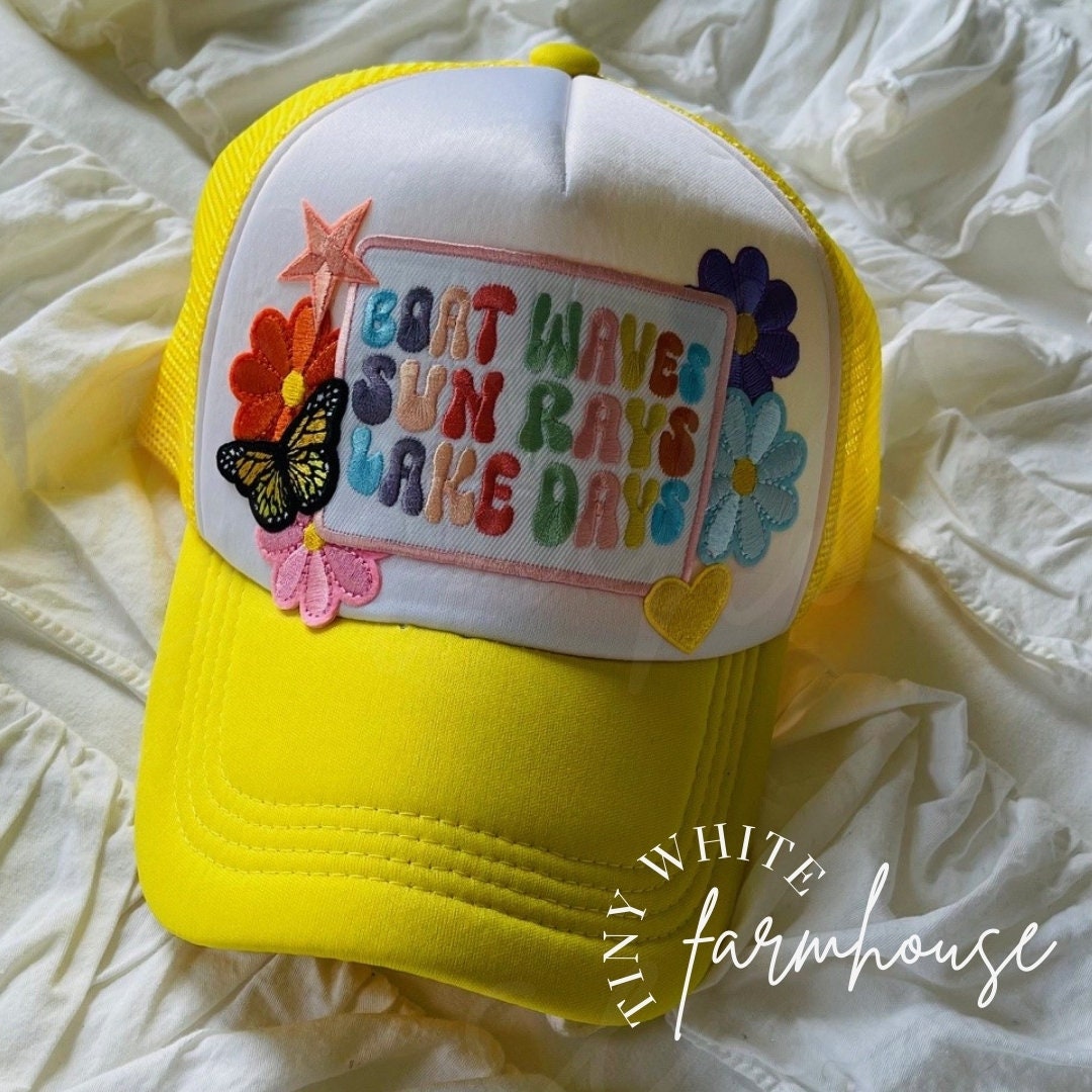 Lake Days Trucker Hat, Preppy Patch Hat, Lake Girl Cowgirl Trendy Funny ...