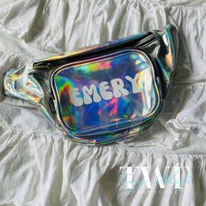 Holographic Retro Groovy Fanny Pack Personalized for Bachelorette Party ...