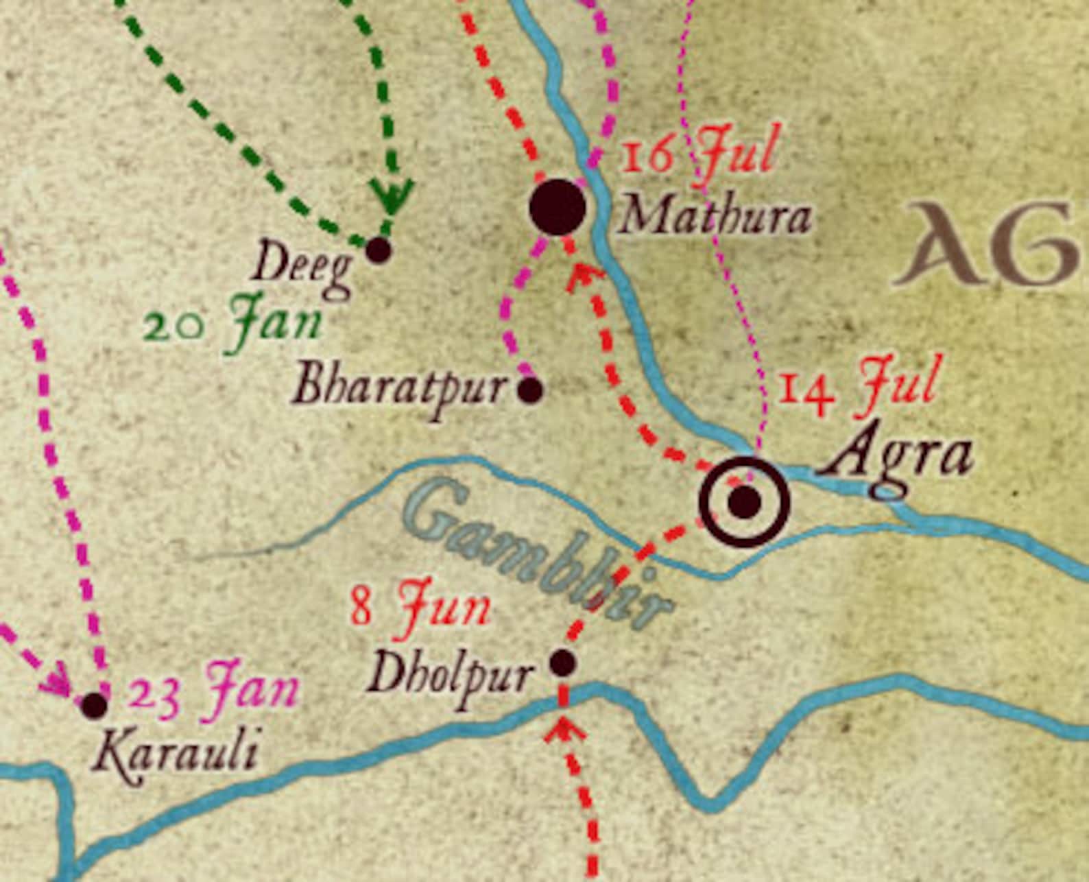 Panipat Map Print Troop Movements in the Third Battle of - Etsy