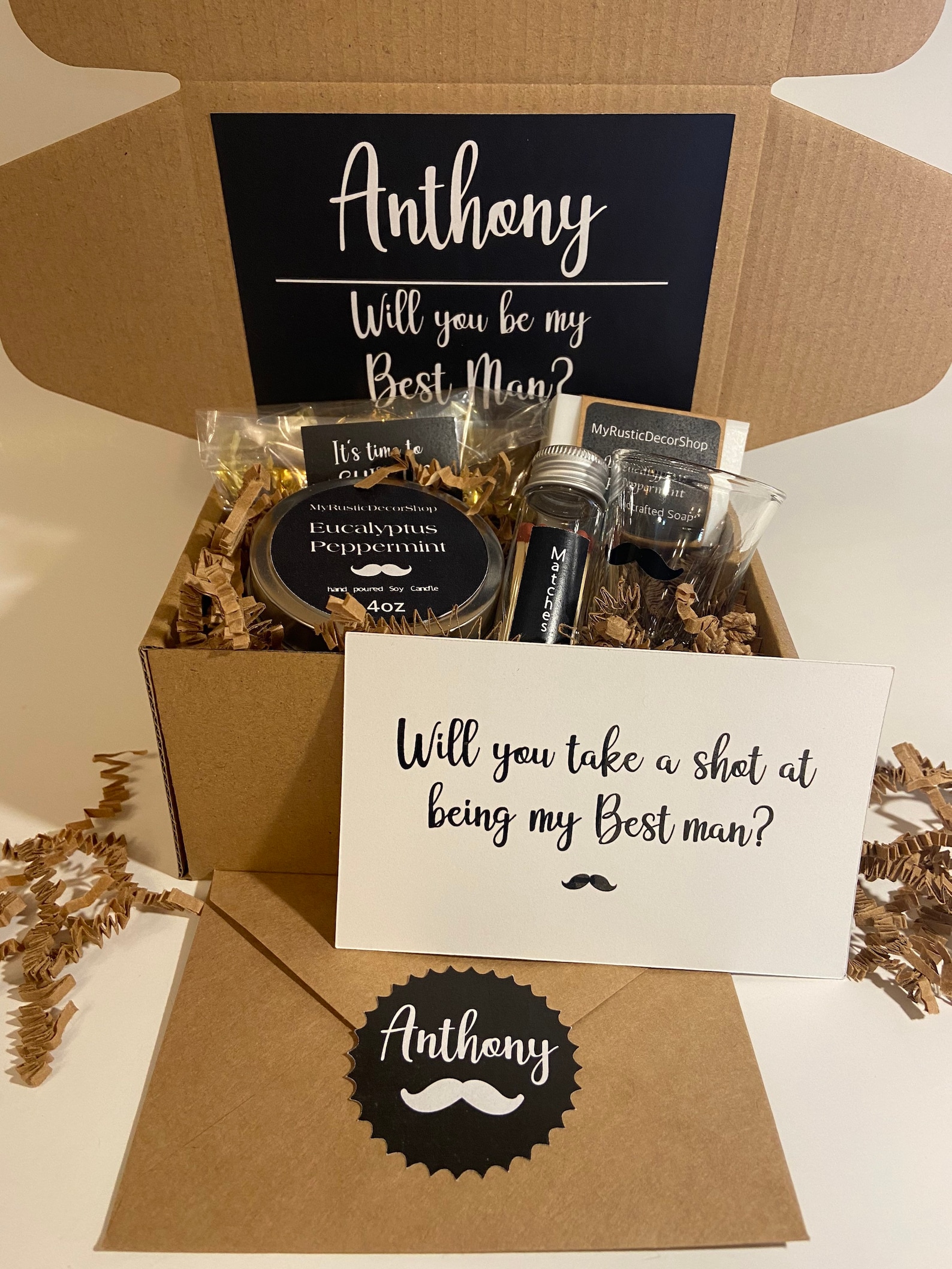 Best Man Proposal Box Groomsman Proposal Giftpersonalized - Etsy