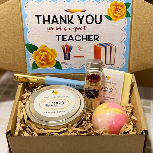 THANK YOU Teacher Gift Set Appreciation Gift Set Thank You - Etsy