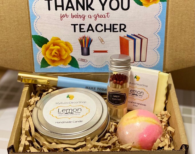 THANK YOU Teacher Gift Set, Appreciation Gift Set, Thank You Gift ...