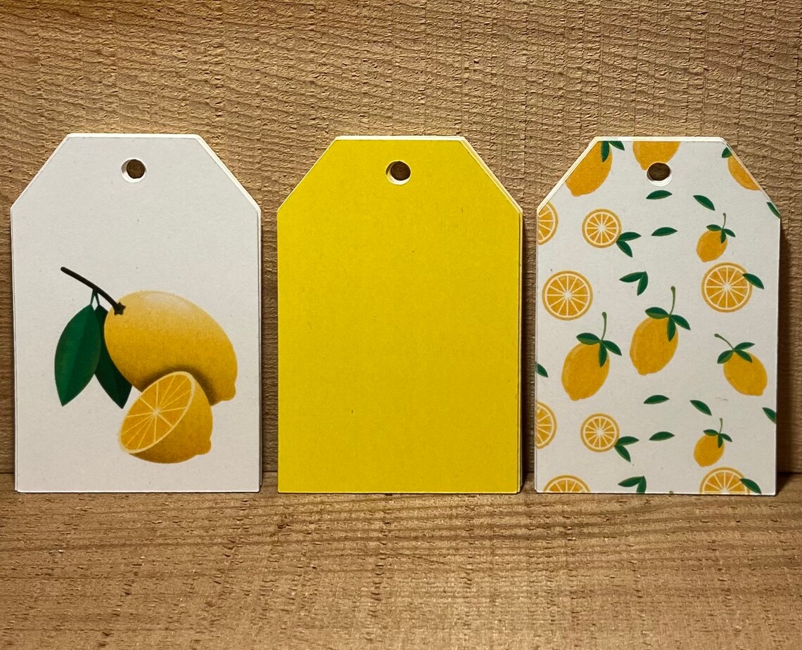 Lemon Gift Tag Mom Gift Tag Lemons Rustic Decor Tags Bag - Etsy
