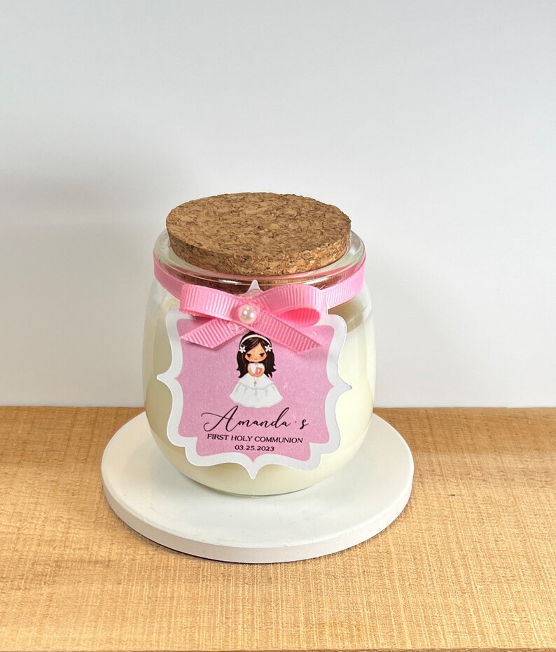 First Holy Communion Favor6oz Soy Candle Favor Girl First - Etsy