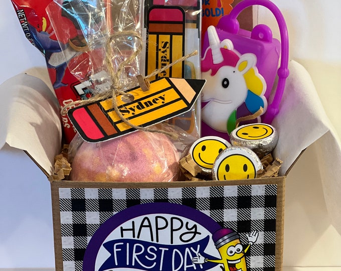 Back to School Gift Box Custom School Care Package Custom Pencil Box ...