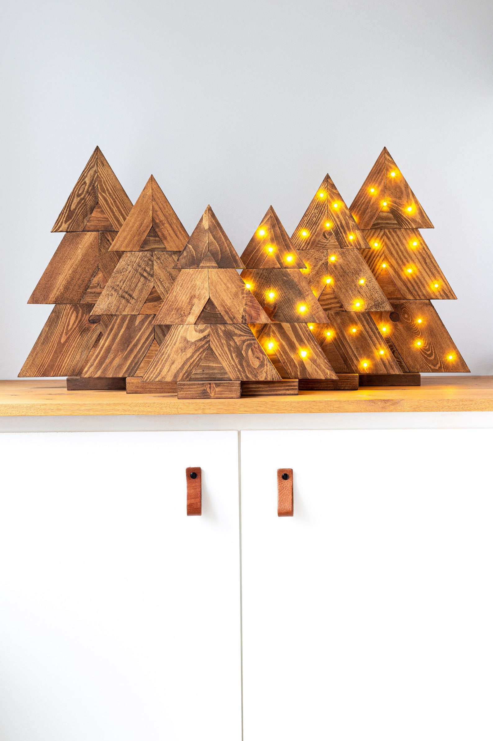 Unique pine tree 40 cm locally recycled wood handmade | Etsy