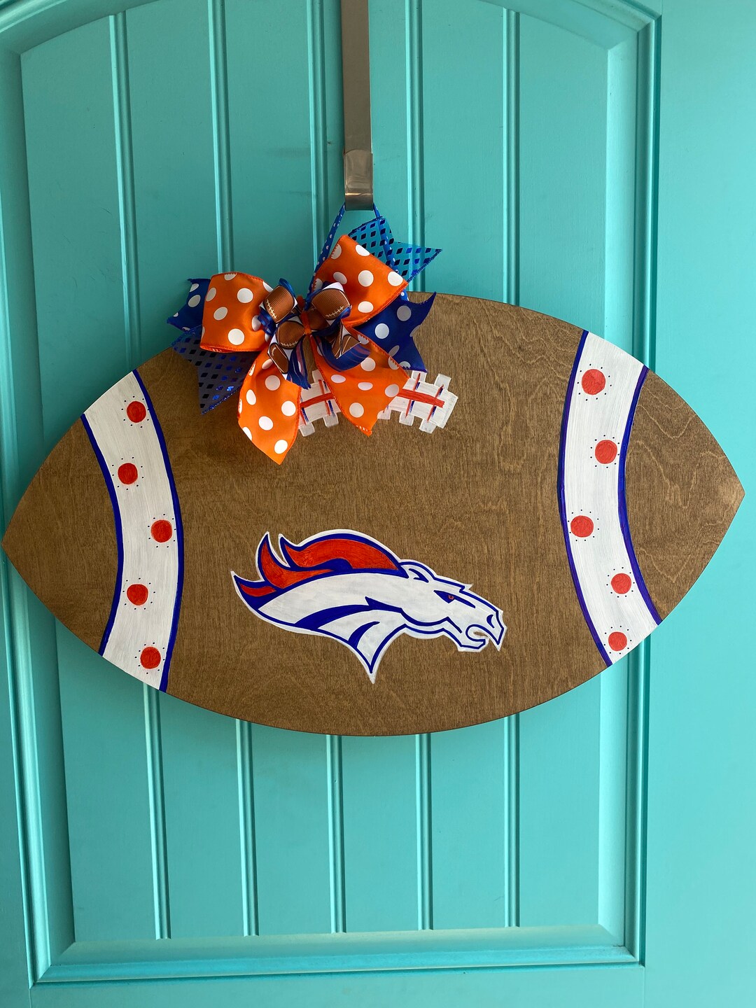 Denver Broncos Door Hanger, Denver Broncos Door Decor, Denver Broncos ...