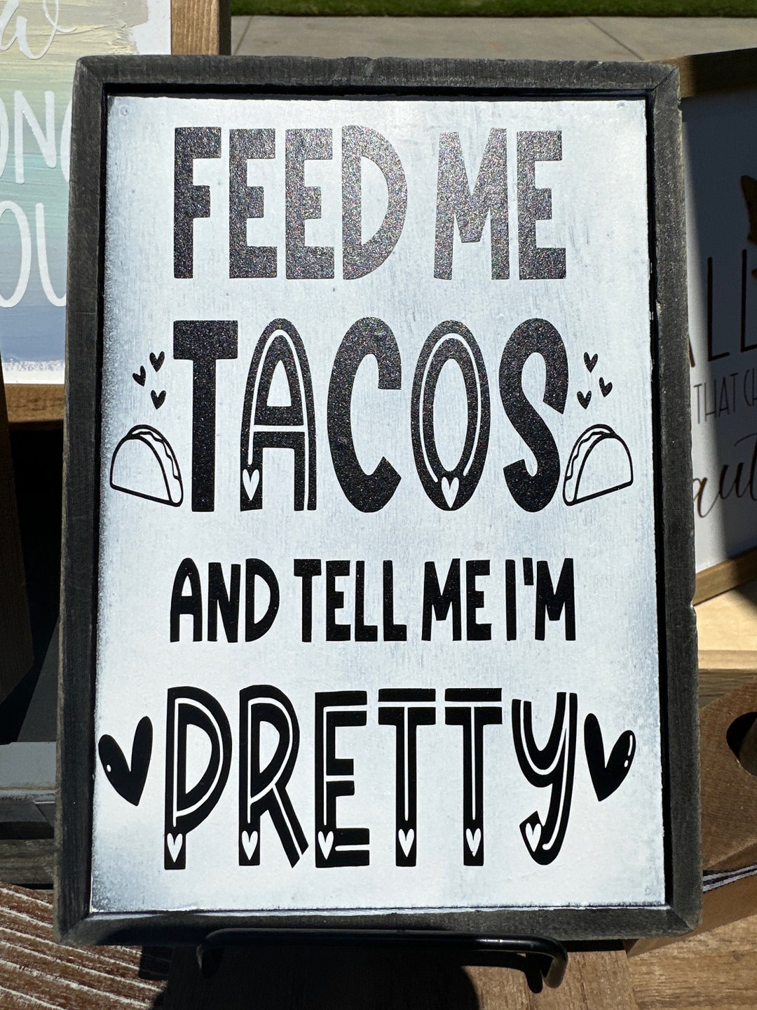 Kitchen Sign, Taco Sign, Taco Lover Sign, Tacos, Feed Me Tacos and Tell ...