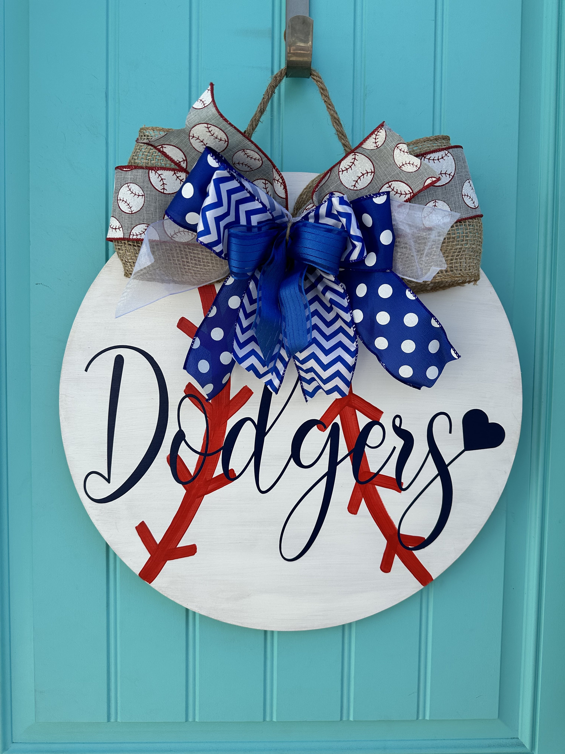 Dodgers Door Hanger, Dodgers Baseball Door Hanger, Dodgers - Etsy
