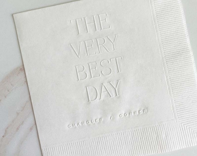 Embossed Custom Cocktail/beverage Napkins With Your Logo/artwork, Fully ...
