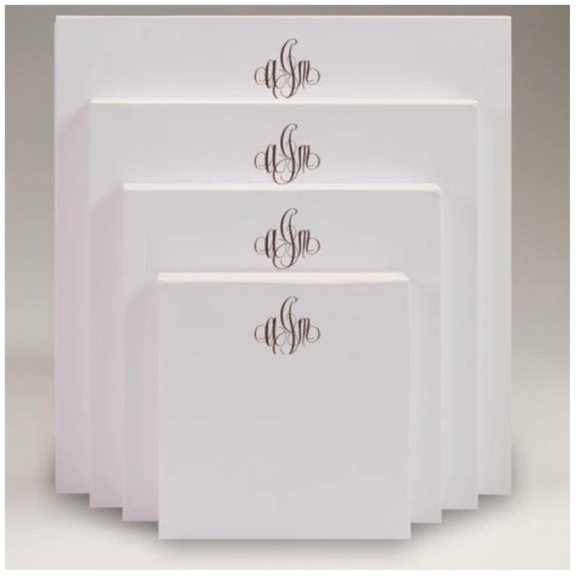 Personalized Monogram Tablet Set, 4-tablet Set - White Paper, Custom ...