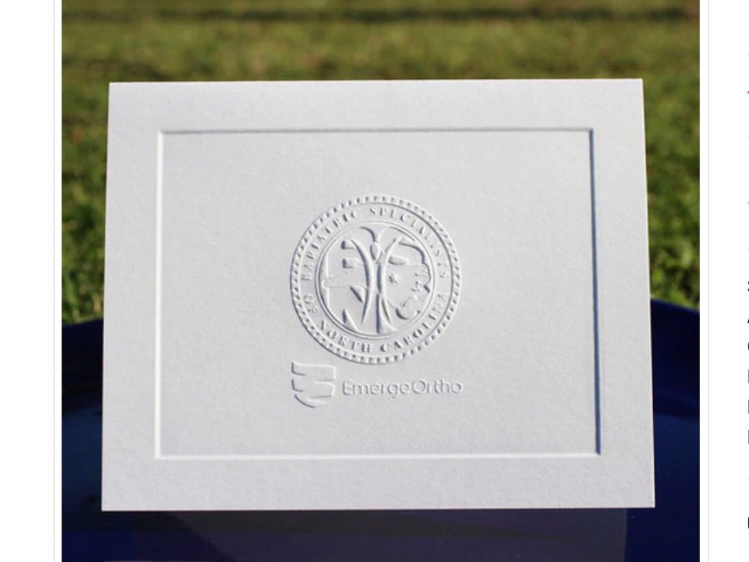 Company Logo Personalized Embossed Stationery Embossed Logo | Etsy