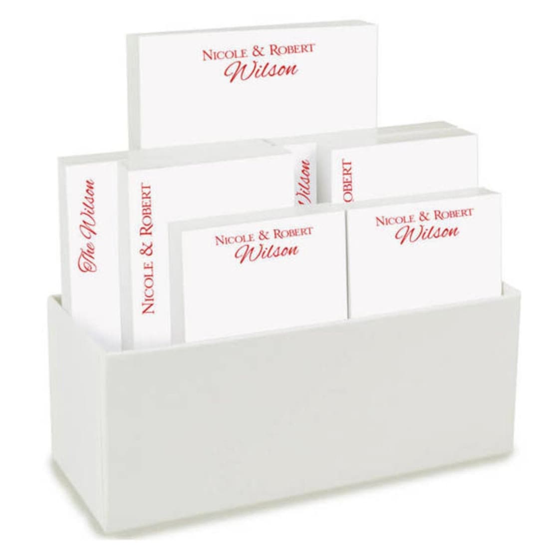 Personalized Couples Tablet Notepads - 7 Tablet Notepad Set With Holder ...