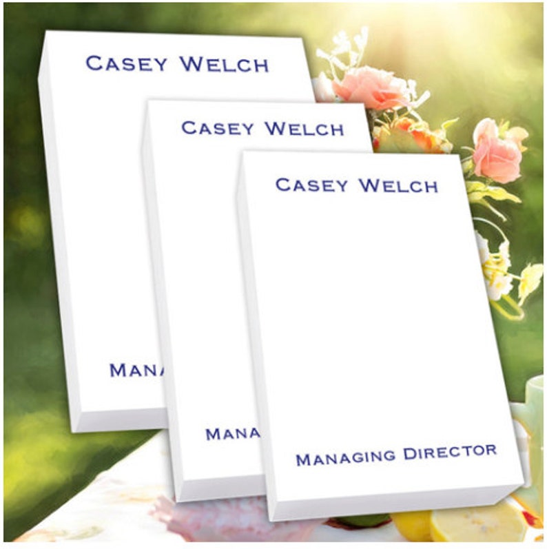 Personalized Notepad Tablet Trio Custom Notepads Etsy 
