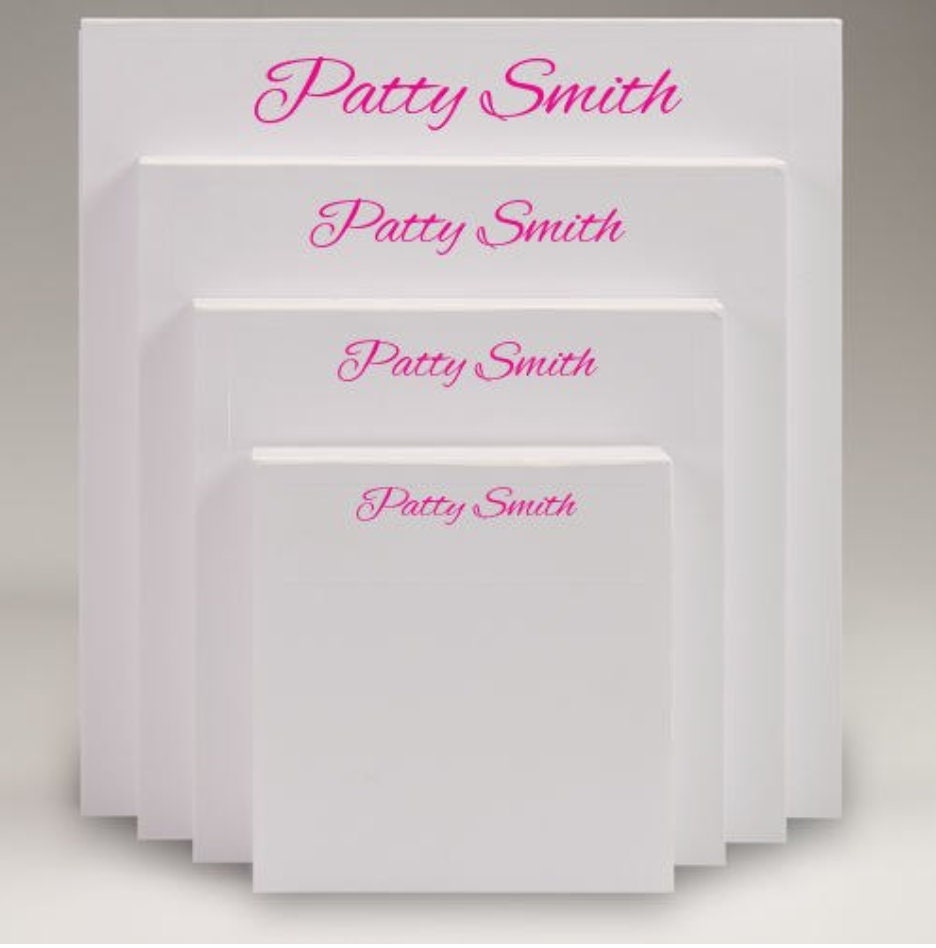 Personalized Tablet Set, 4-tablet Set - White Paper, Custom Notepads ...