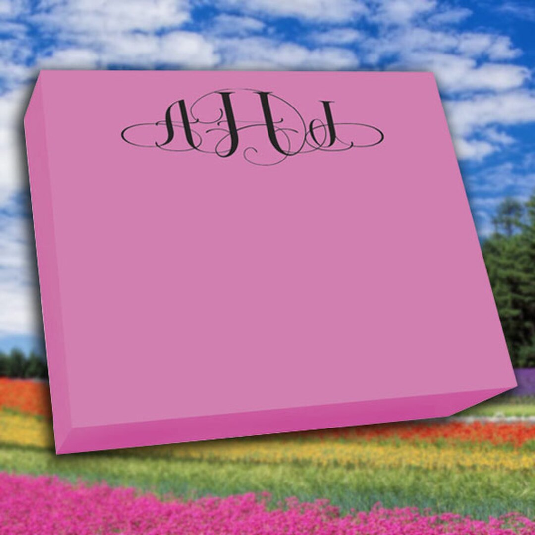 Personalized Large Colorful Monogram Custom Notepad - 250 Sheets (7.25 ...