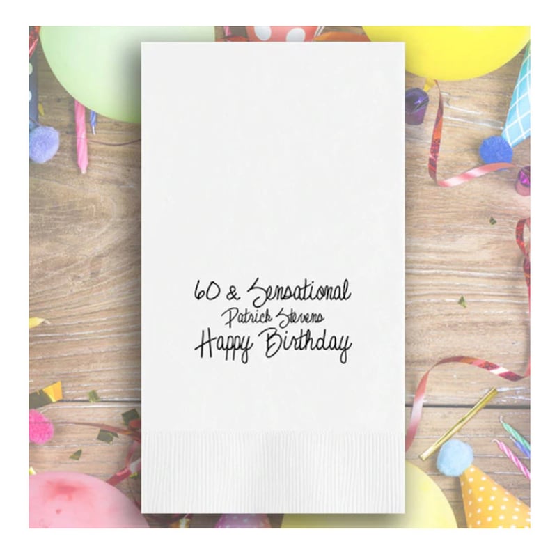 Birthday Napkins - Etsy