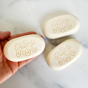 Personalized Monogram Soap (set of 3), Custom Monogram Soap, Shea ...