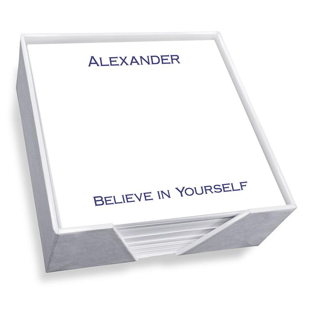 All Caps Memo Square Notepad - White With Holder - 275 Sheets/set ...