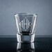 Personalized Monogrammed Shot Glass, Custom Shot Glasses, Customizable ...