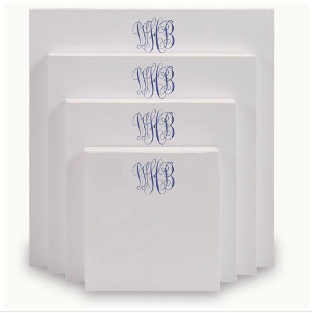 Personalized Monogram Tablet Set, 4-tablet Set - White Paper, Custom ...