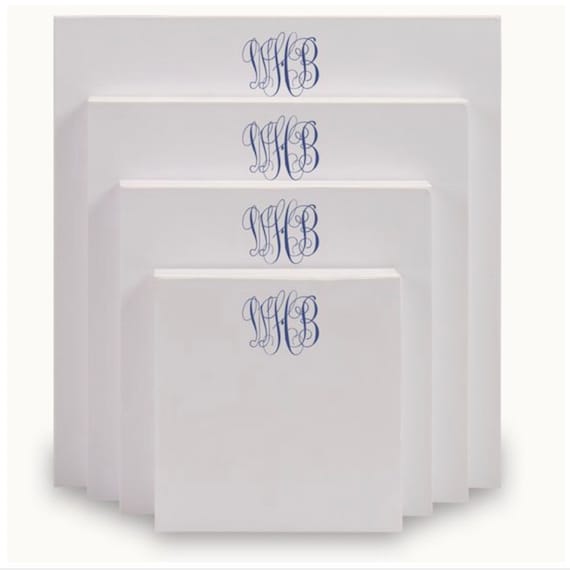 Personalized Monogram Tablet Set 4-tablet Set White Paper | Etsy
