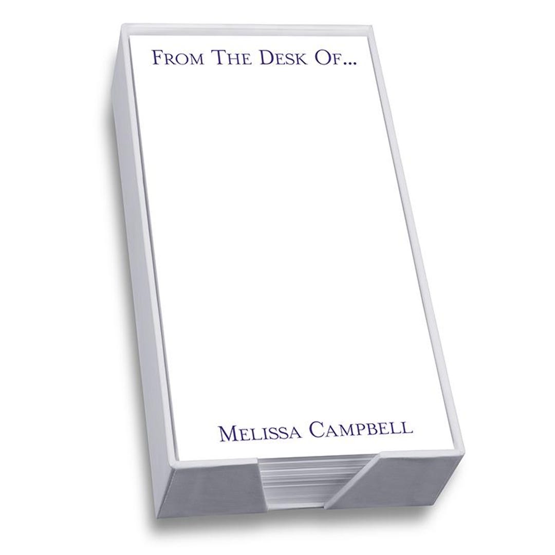 Personalized Professional Memo Squares - White With Holder - 260 Sheets ...