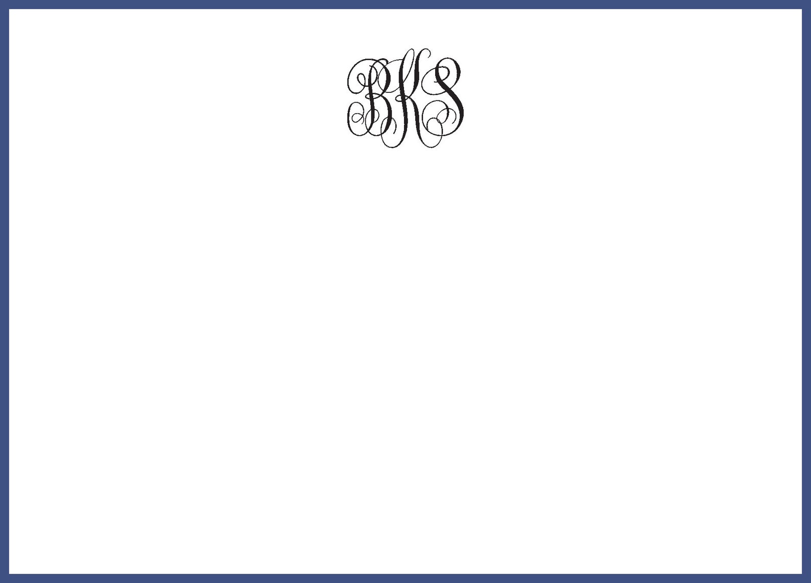 Classic Monogrammed Personalized Stationery Set Raised Ink | Etsy