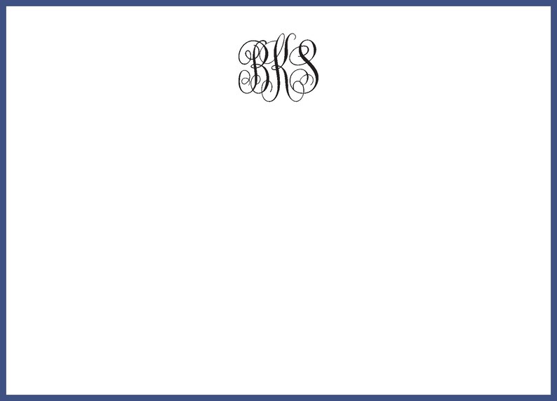 Classic Monogrammed Personalized Stationery Set Raised Ink | Etsy