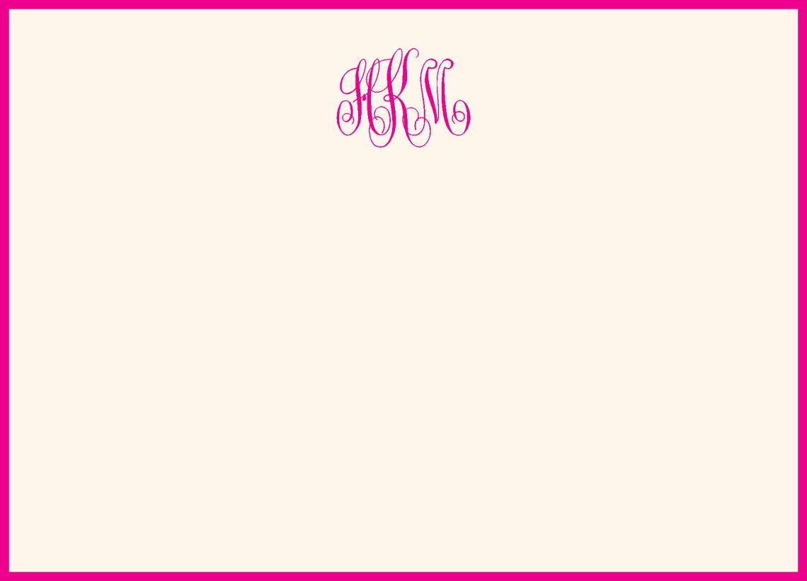 Classic Monogrammed Personalized Stationery Set Raised Ink | Etsy