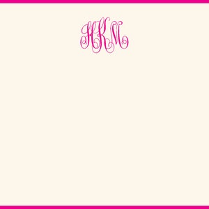 Classic Monogrammed Personalized Stationery Set - Raised Ink Flat Cards ...