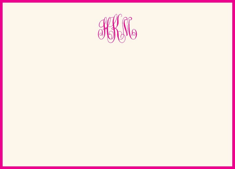 Classic Monogrammed Personalized Stationery Set Raised Ink | Etsy