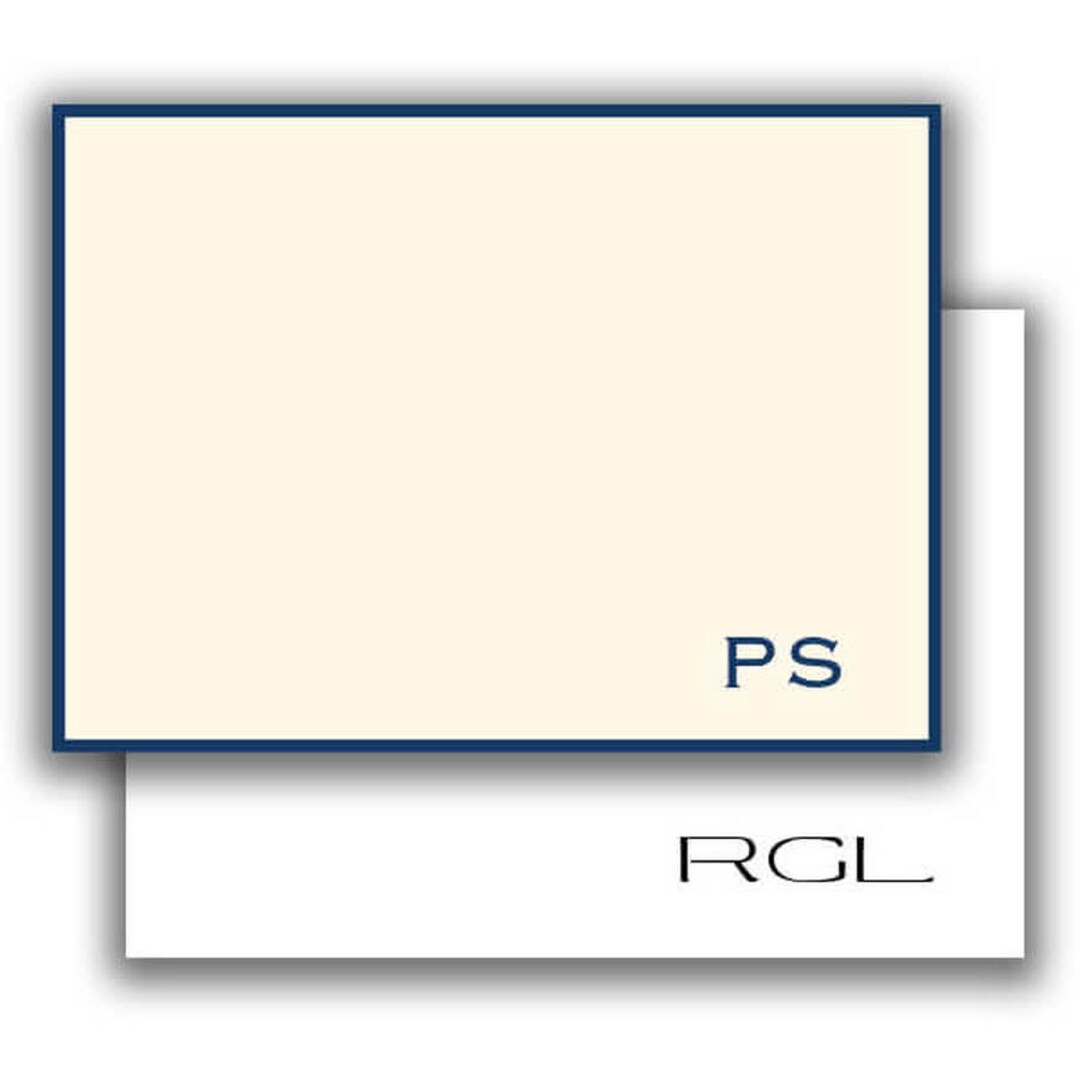 Block Font Initials Personalized Raised Ink Stationery Set - Raised Ink ...