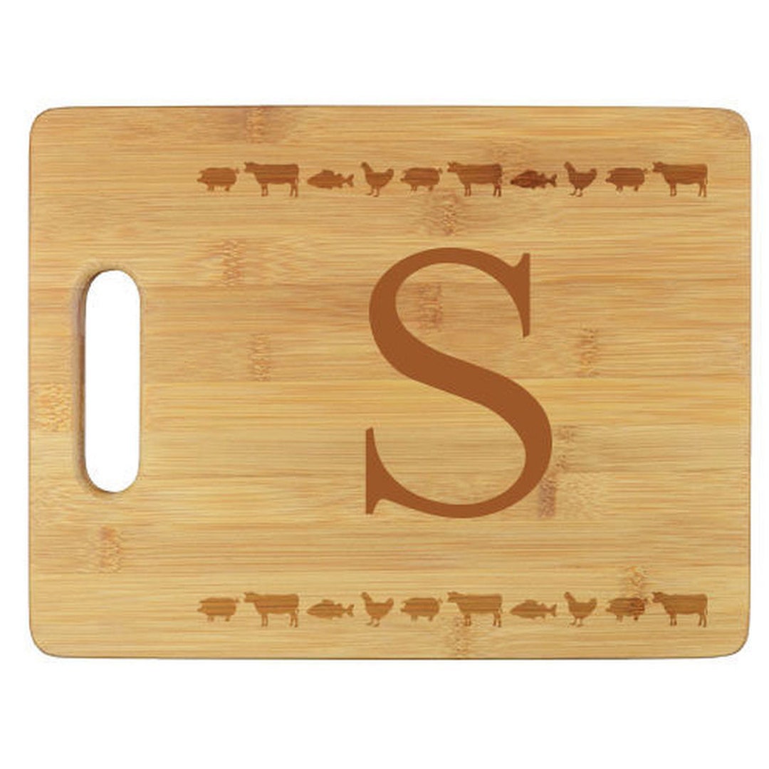 Personalized Engraved Cutting Board/serving Tray, Custom Initial ...