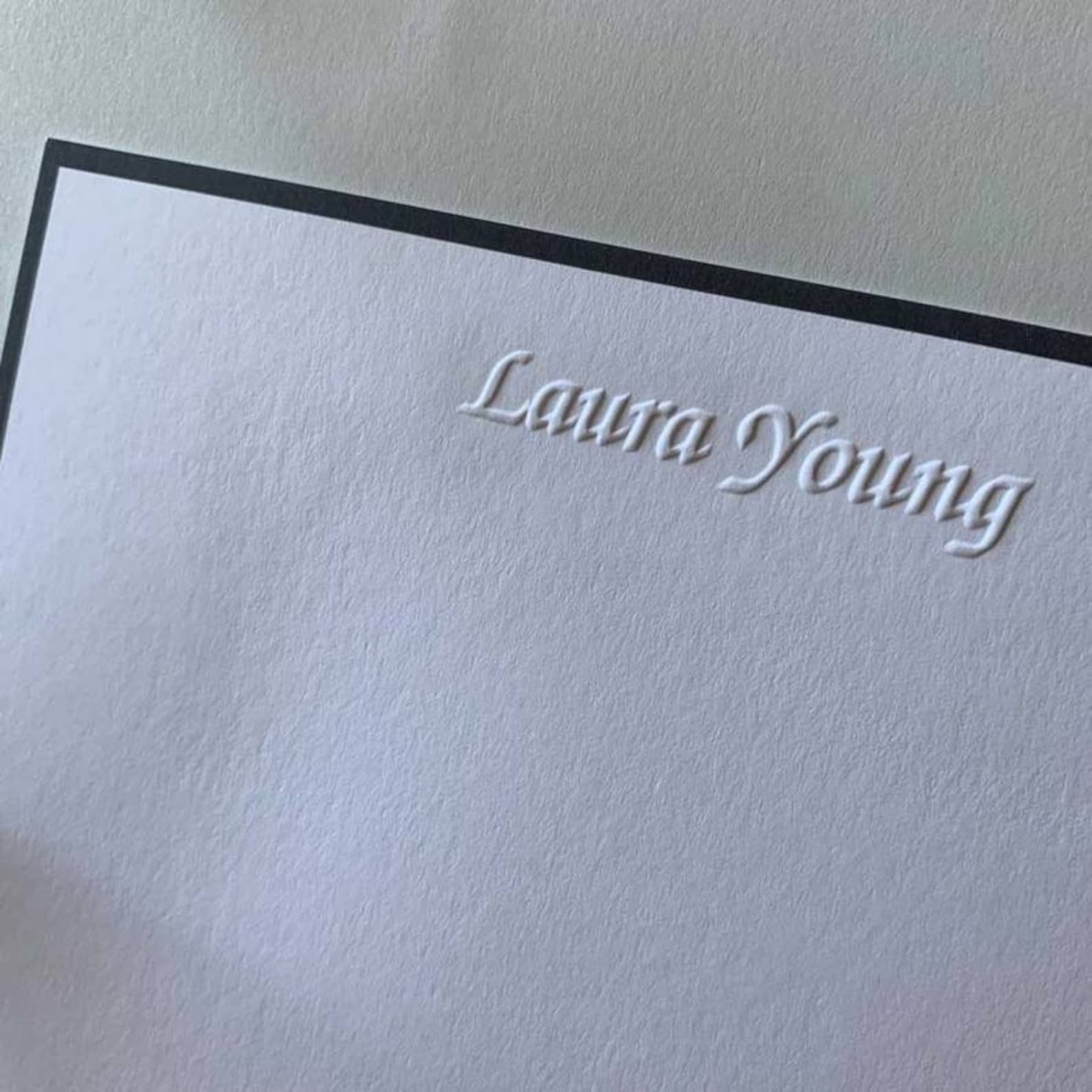Multiple Fonts Personalized Embossed Stationery Personalized | Etsy