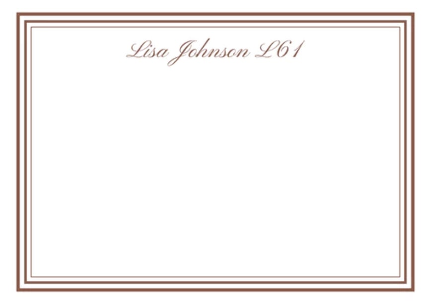 Personalized Flat Cards Stationery Raised Ink Stationery | Etsy