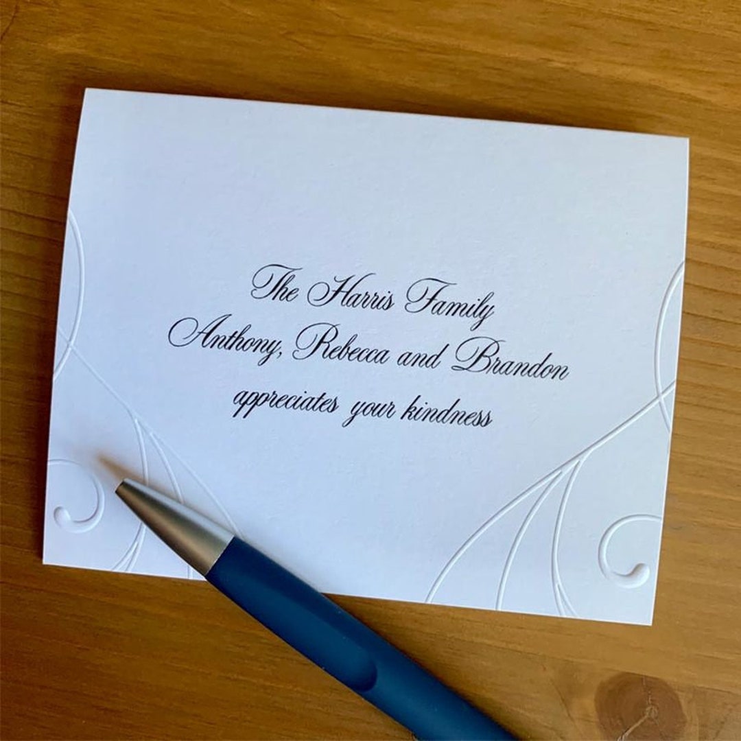 Specialty Fold Notes - Raised Ink Stationery With Embossed Design ...