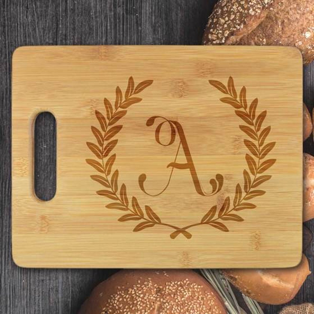 Personalized Engraved Initial Cutting Board/serving Tray, Custom ...