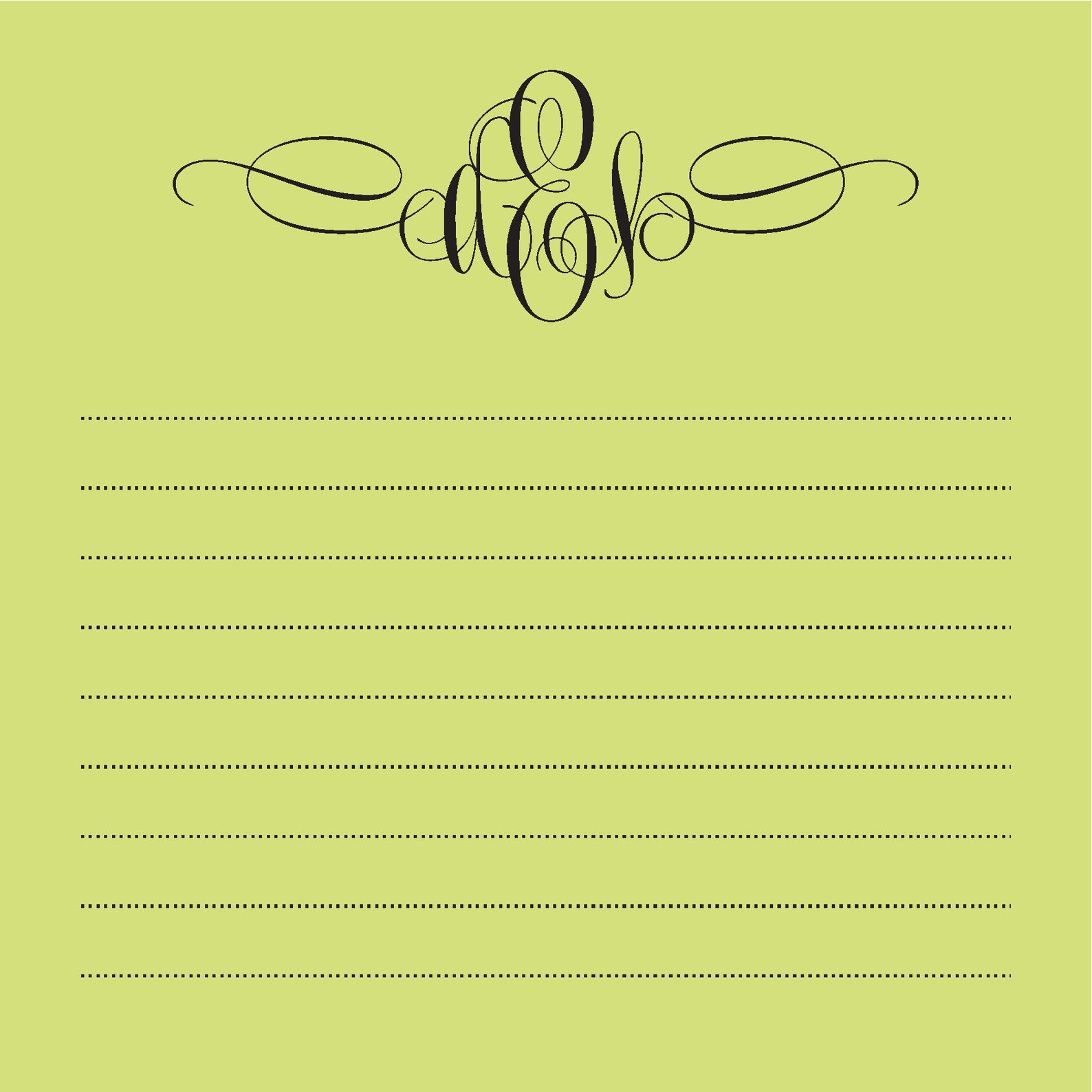 Colorful Monogram Square Notepad 250 Sheets - Etsy
