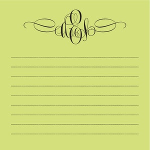 Colorful Monogram Square Notepad - 250 Sheets (6"x6"), Custom Notepads ...