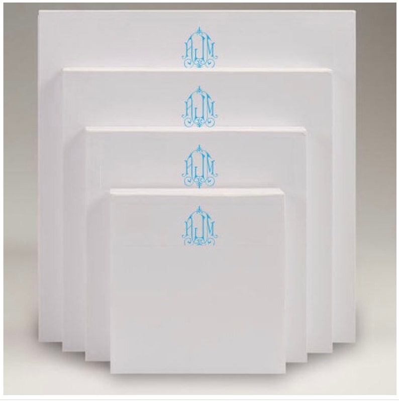 Personalized Monogram Tablet Set, 4-tablet Set - White Paper, Custom ...