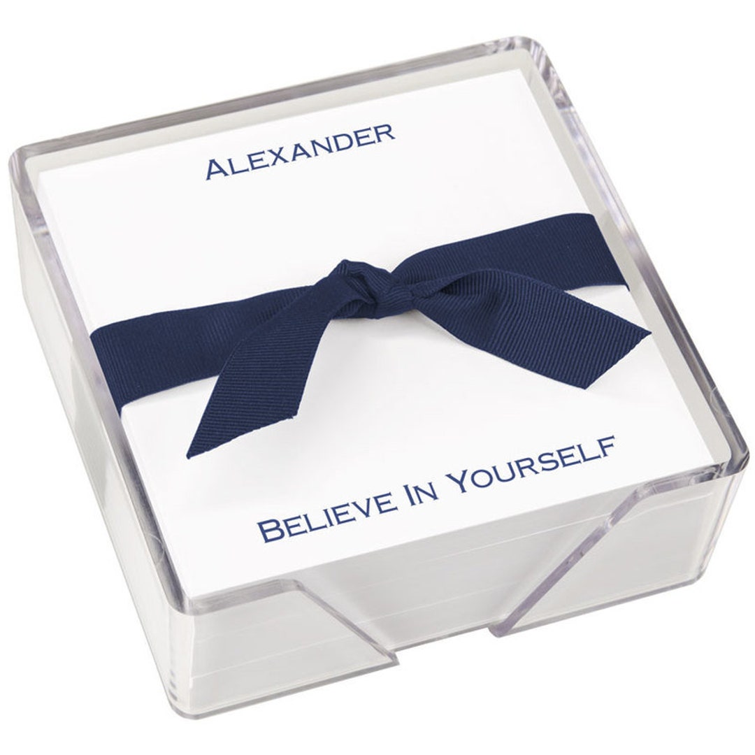 All Caps Memo Square Notepad - White With Holder - 275 Sheets/set ...