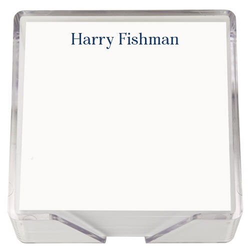 Personalized Petite Memo Squares White with Holder 125 | Etsy