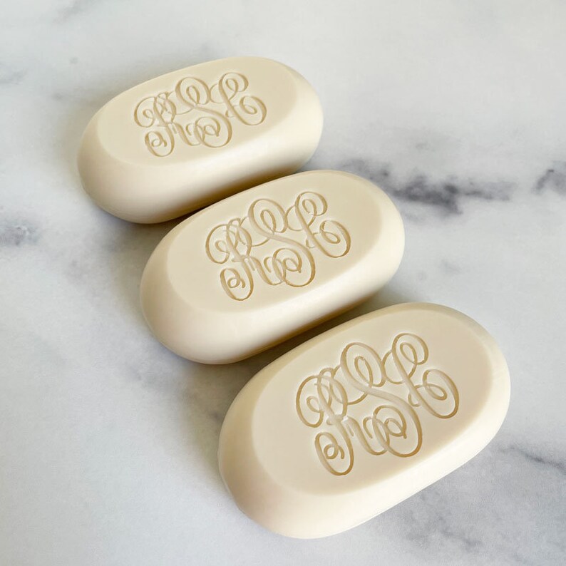 Personalized Monogram Soap (set of 3), Custom Monogram Soap, Shea ...