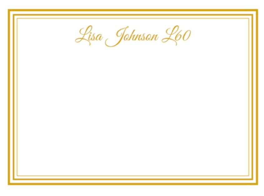 Personalized Flat Cards Stationery Raised Ink Stationery | Etsy