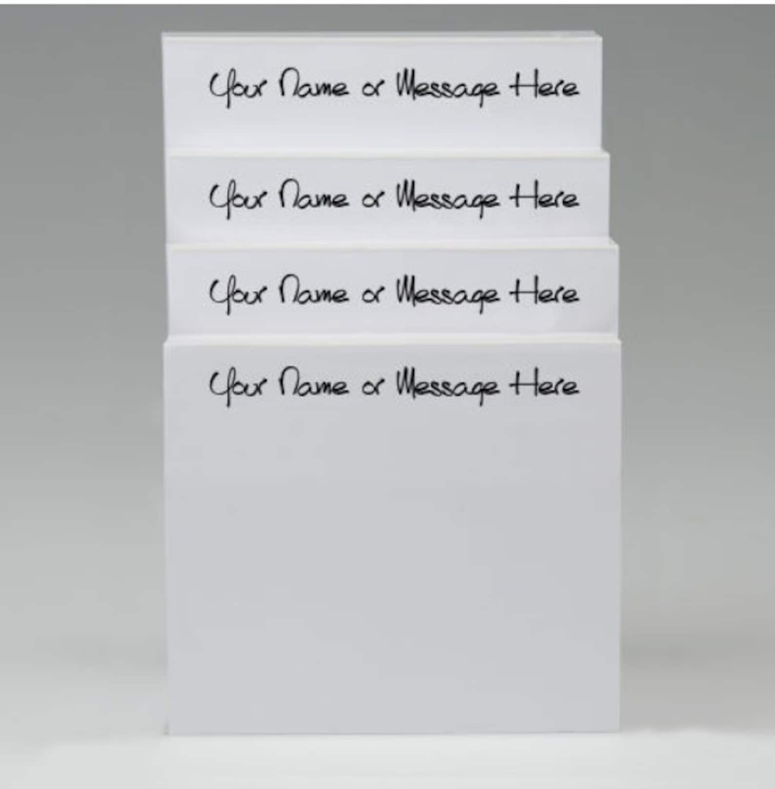 Personalized Tablet Set, 4-tablet Set (same Width) - Custom Notepads ...