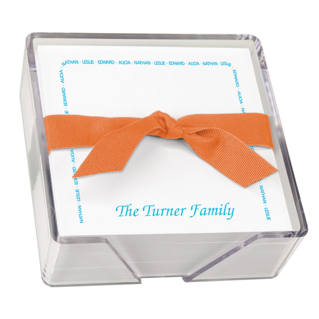Personalized Family Memo Squares- White With Holder - 275 Sheets/set ... Personalized Family Memo Squares- White With Holder - 275 Sheets/set ...