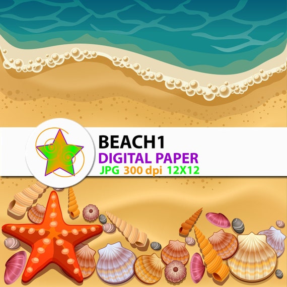 BEACH1 Digital Paper | Etsy