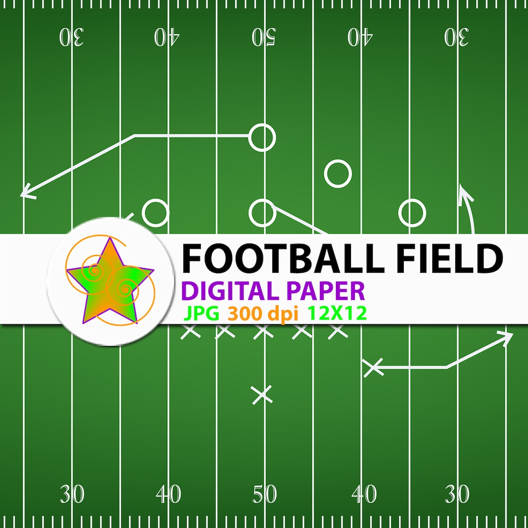 Football Field Digital Paper - Etsy