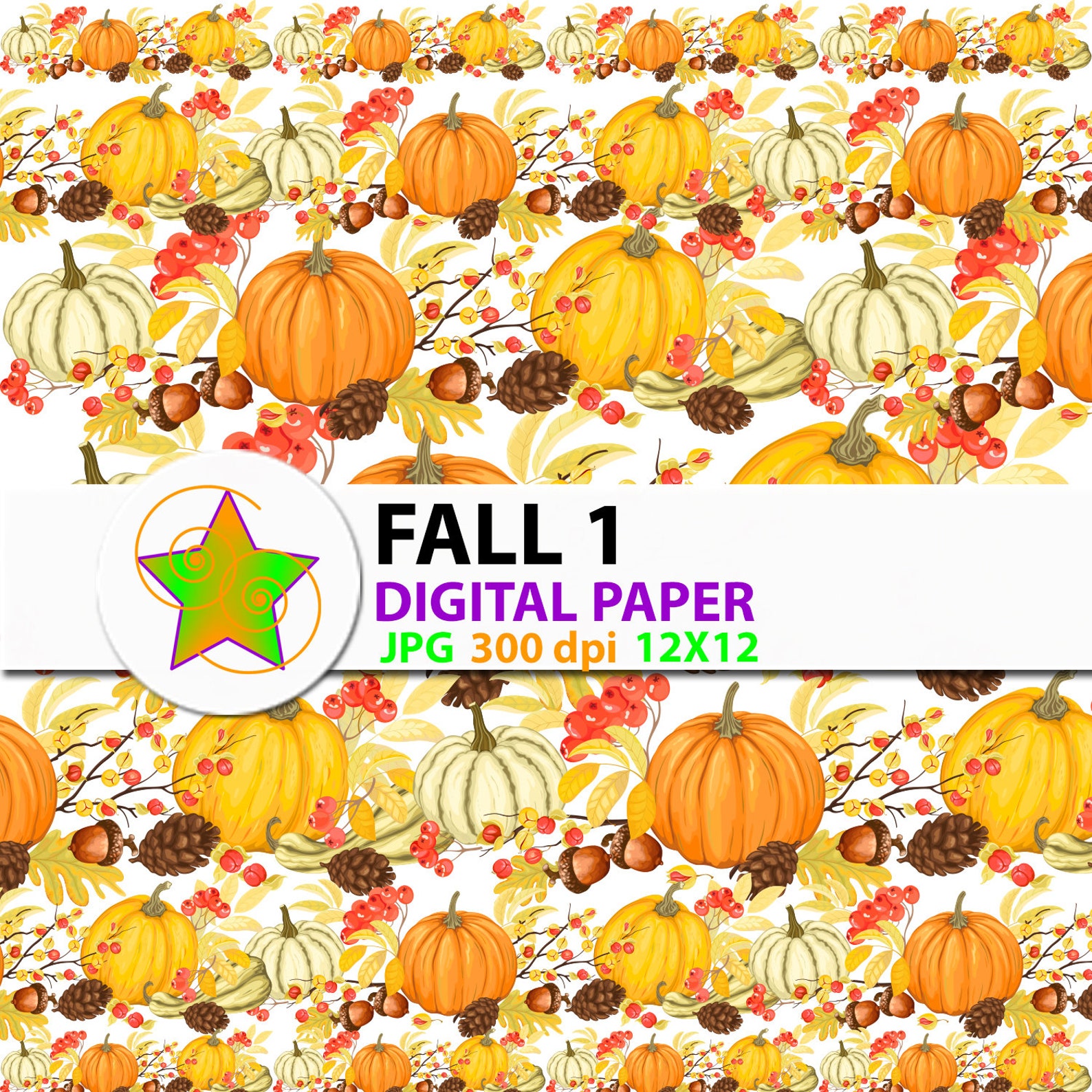 FALL 1 Digital Paper - Etsy
